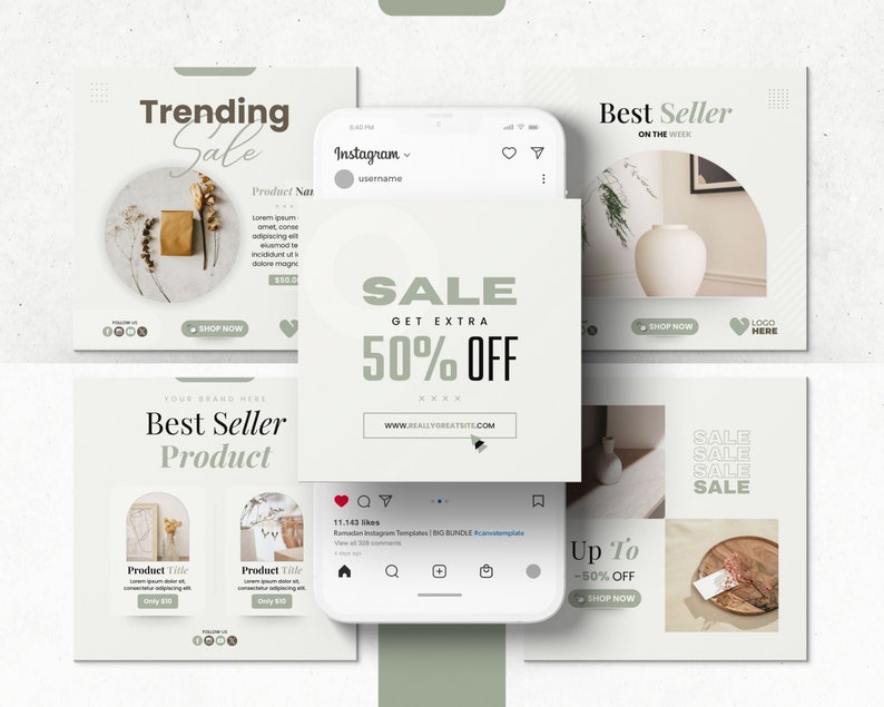 Product Marketing Instagram Templates: Editable Canva Designs - Etsy