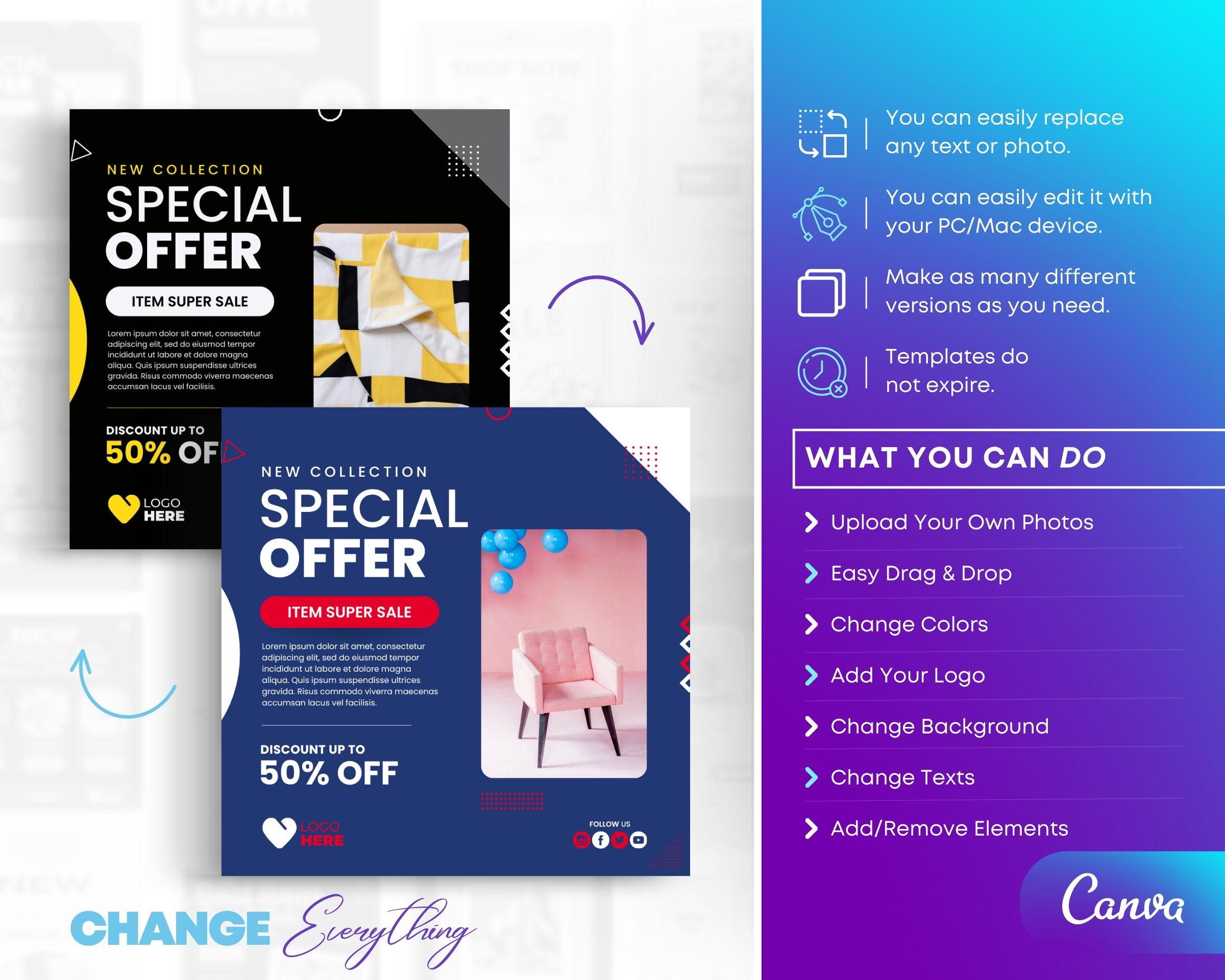 800+ Business Marketing Canva Templates: Social Media Kit - Etsy