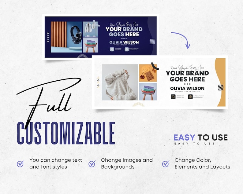 Facebook Cover Templates, Facebook Profile Banner Templates, Editable ...