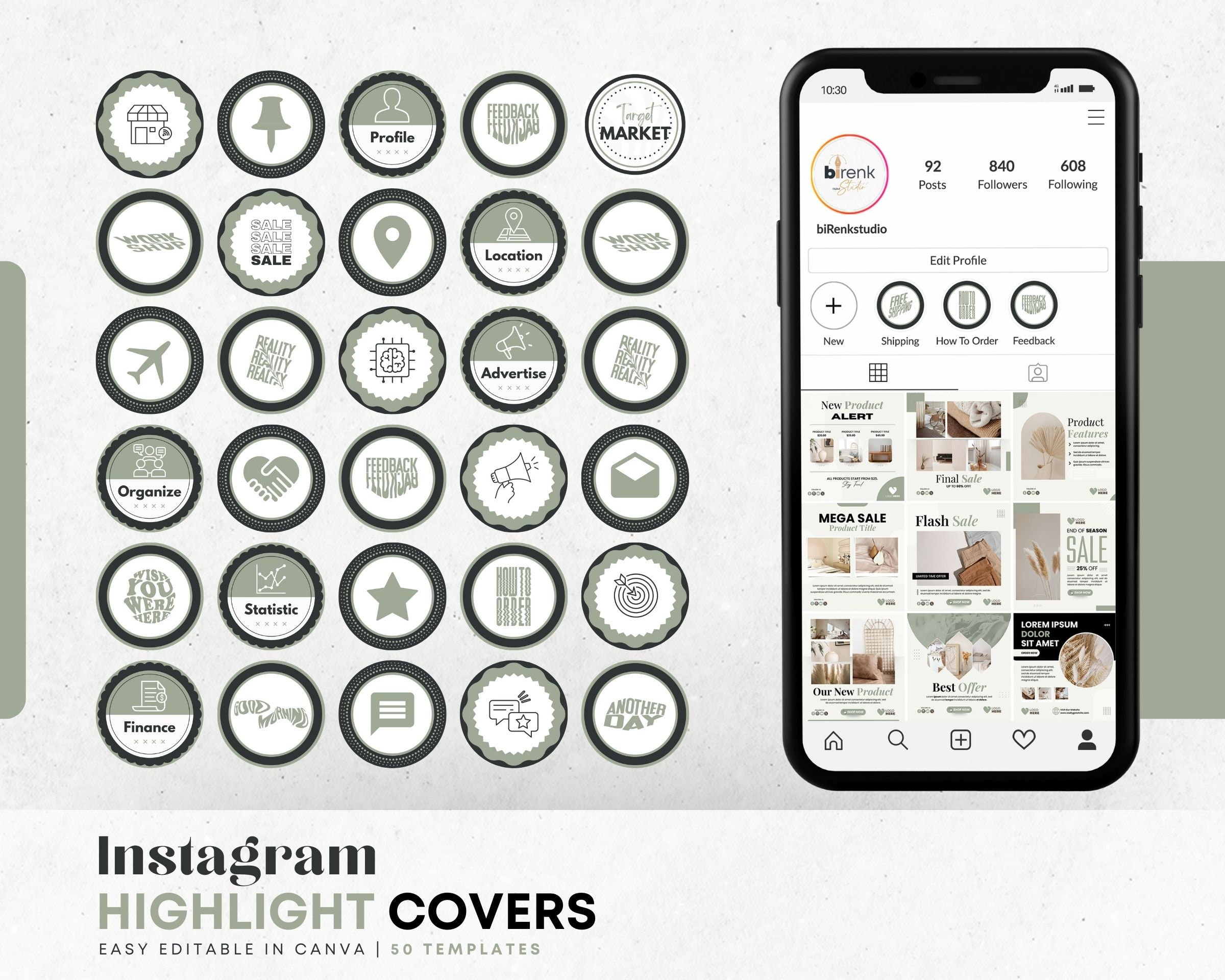 Product Marketing Instagram Templates: Editable Canva Designs - Etsy
