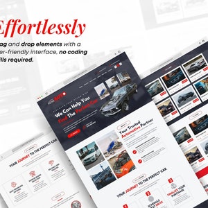 Car Dealer Website Template: Automotive Canva Landing Page - Etsy