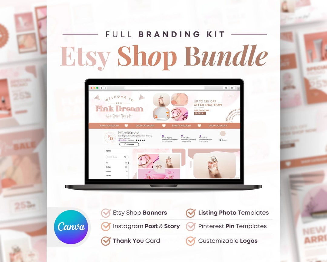 Etsy Shop Bundle, Etsy Shop Banner Templates, Ultimate Branding Kit ...