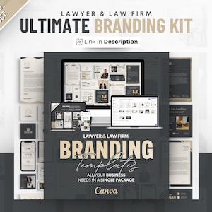 Law Firm Instagram Templates: Modern Canva Branding Kit - Etsy