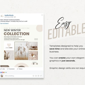 Facebook Templates Kit: Social Media Posts, Ads, Covers (canva) - Etsy