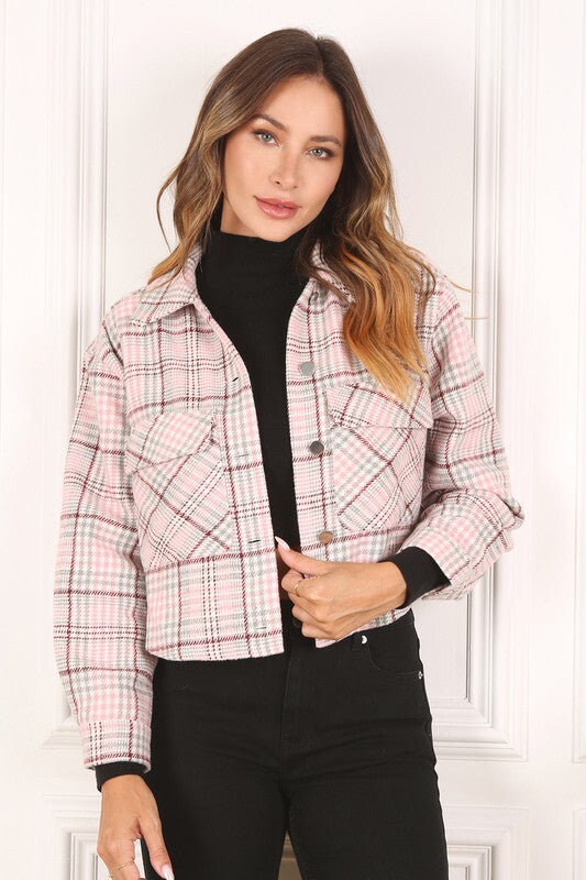 Plaid Crop Jacket - Etsy