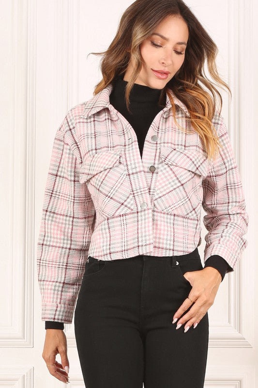 Plaid Crop Jacket - Etsy