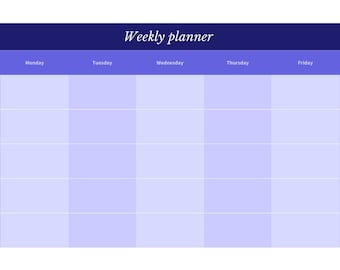 Purple Weekly Planner - Etsy