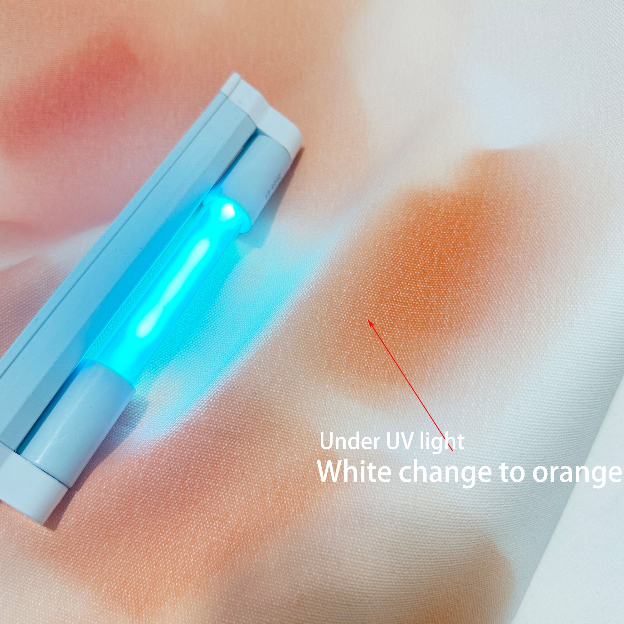 UV Light Sensitive Fabric, White Change to Orange Fabric, Canvas Fabric ...