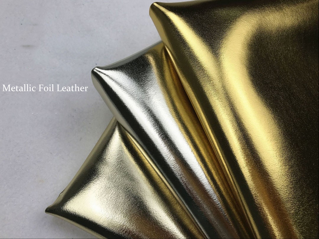 Metallic Foil Leather PU Leather Gold Leather Silver - Etsy