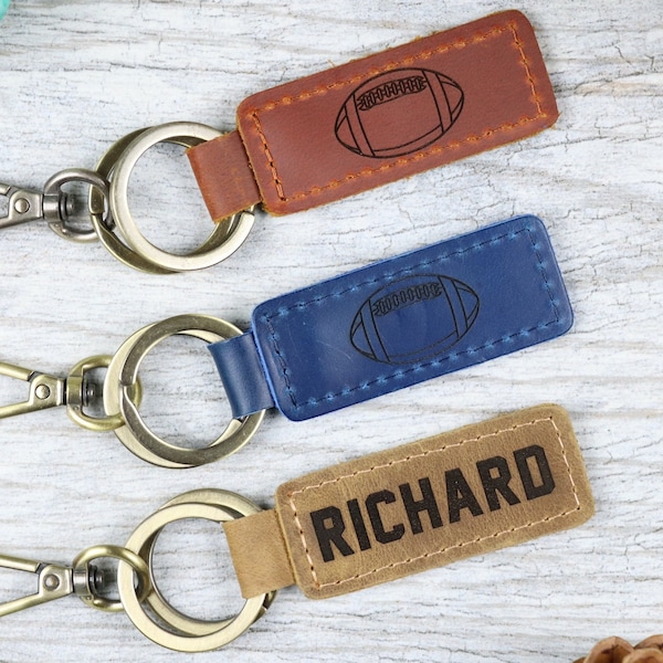 Football Keychain - Etsy