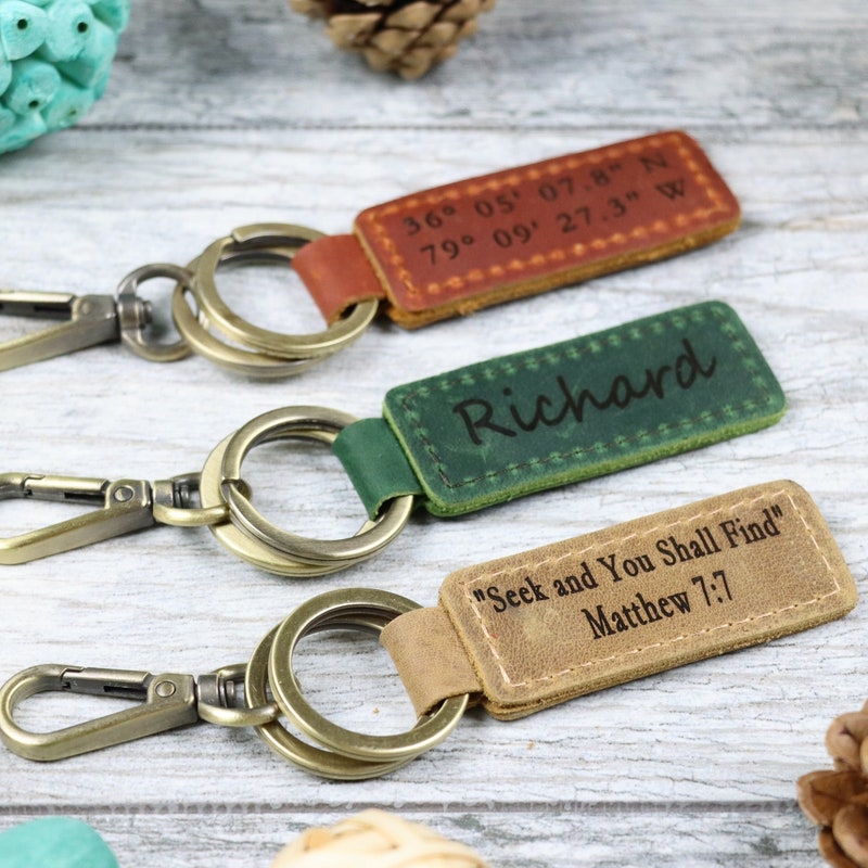 Leather Keyring - Etsy