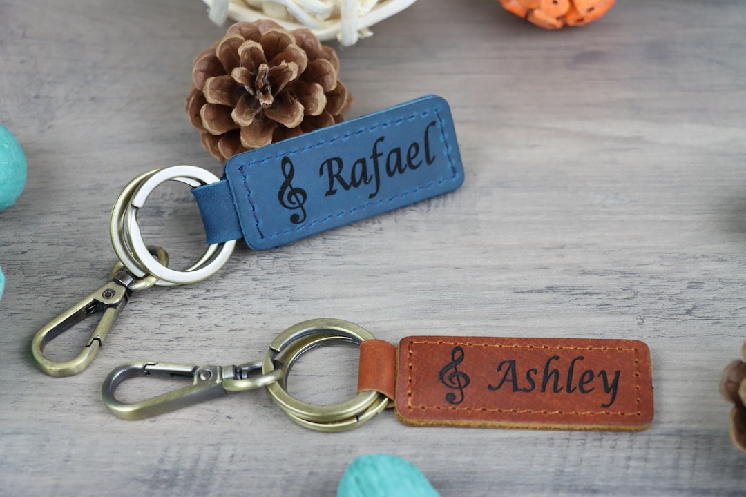 Treble Clef Music Personalized Keychain / Keyring / Bag Tag / Name Tag ...