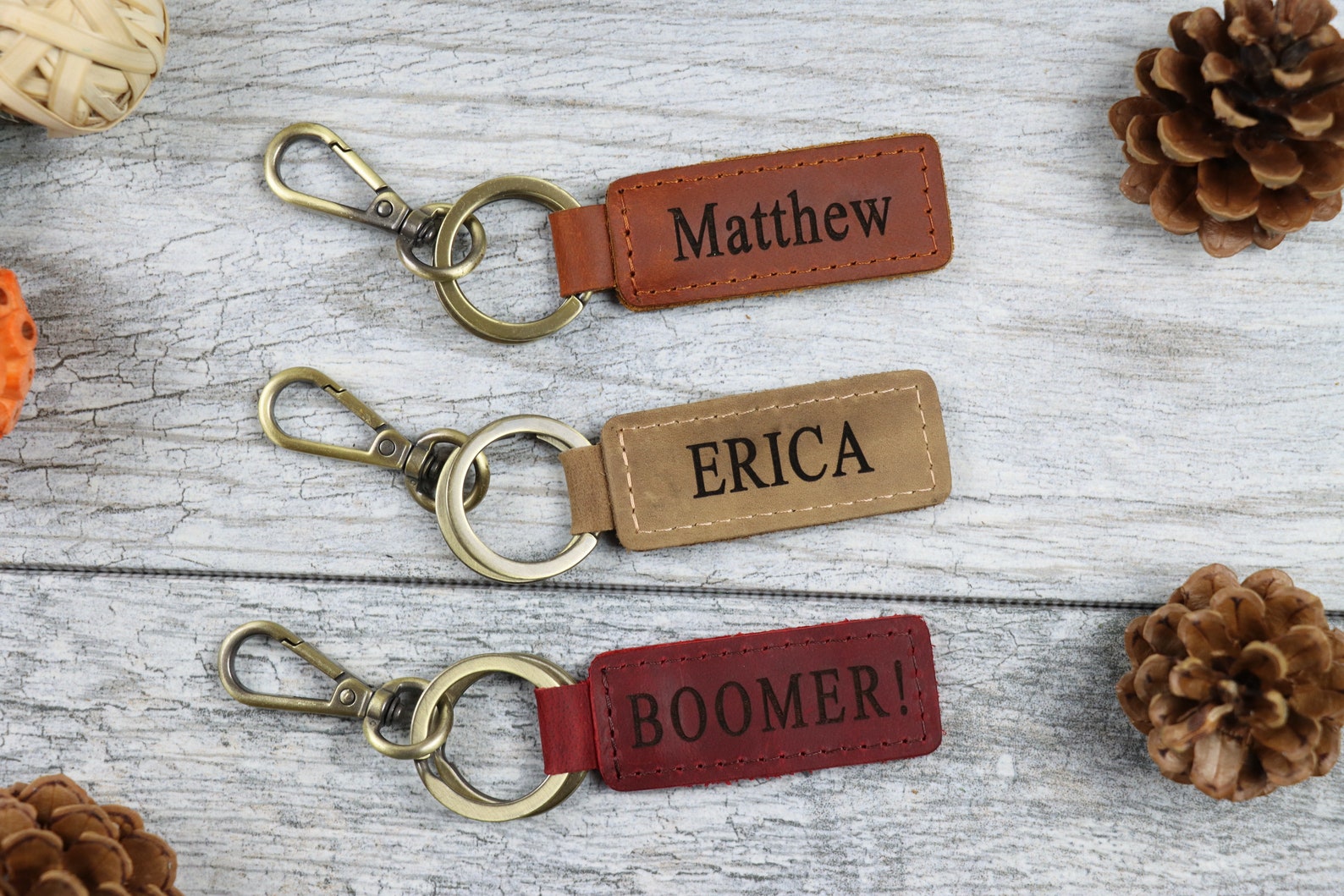 Personalized Custom Name Tag Keychain Keyring Zipper Pull - Etsy