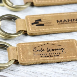 Corporate Gifts for Employees, Personalized Keychain, Leather Keychain ...