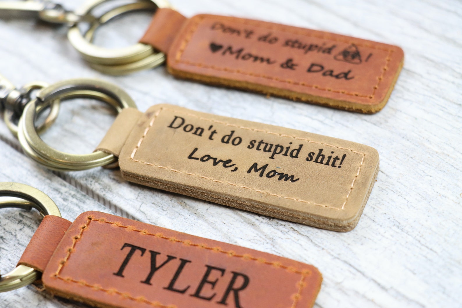 Don't Do Stupid Shit, CHRISTMAS GIFT, Gift From Mom, Funny Keychain ...