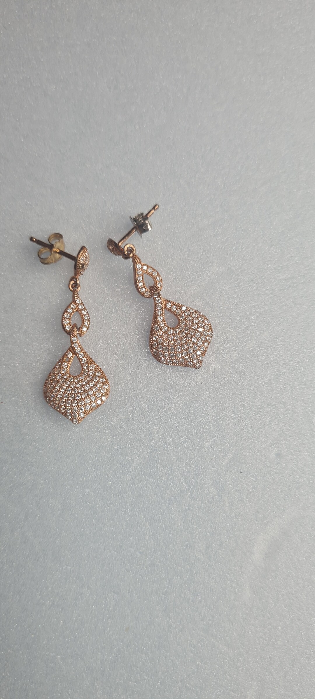 Vintage Sparkling Crystals Drop Earrings - Etsy