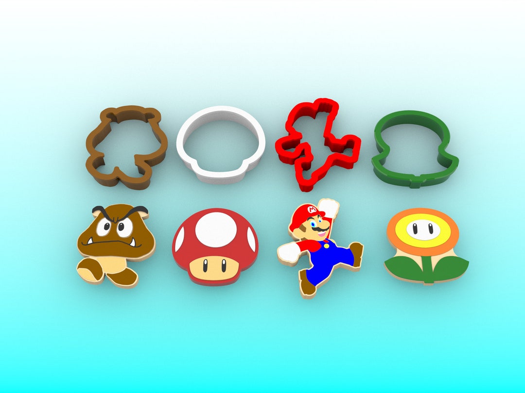 Mario Bros Inspired Cookie Cutter Set - Etsy