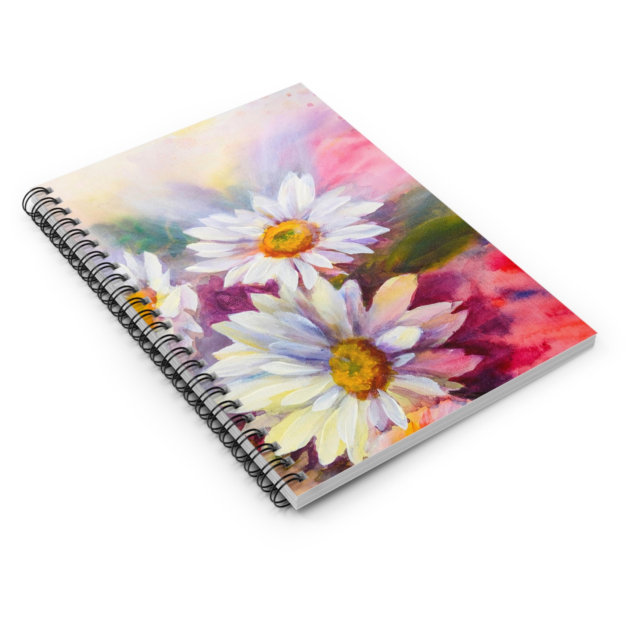 Daisy Notebook, Wildflower, Daisy Flower Journal, Spiral Notebook Journal, Daisy Art, Flower ...