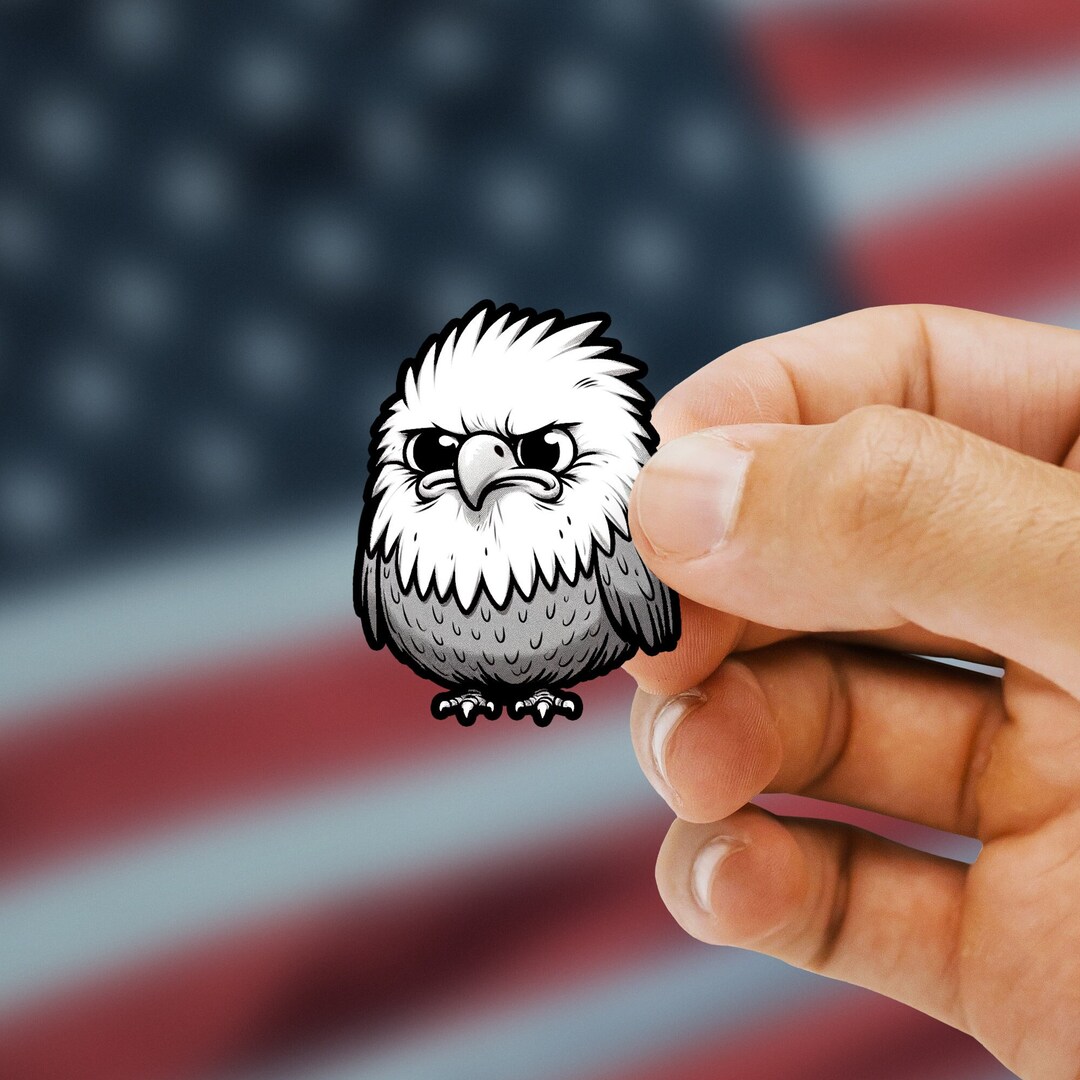 Bald Eagle Bird Sticker - Funny Animal Stickers - Perfect for ...
