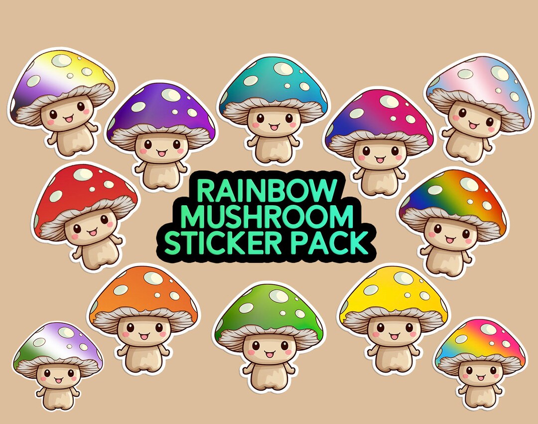 Pride Mushroom Stickers | LGBTQ Flag Mushroom | Gay Pride Sticker Decal ...