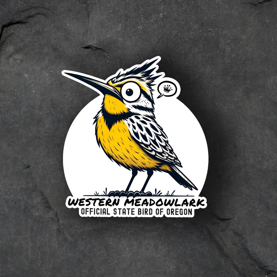Oregon State Bird Sticker: Funny Western Meadowlark Vinyl Decal - Etsy
