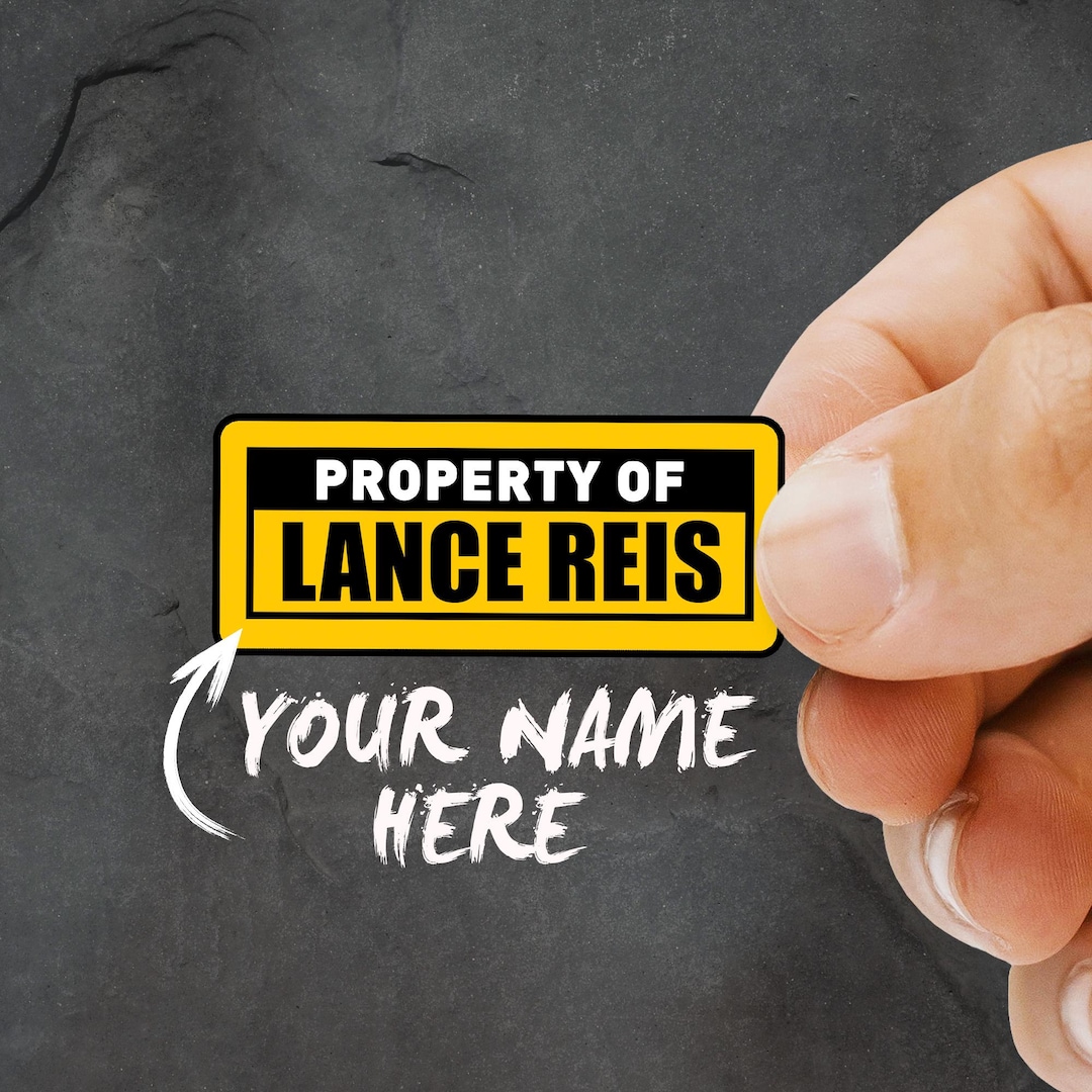 Custom Property of Sticker | Personalized Name Decal | Waterproof Label ...