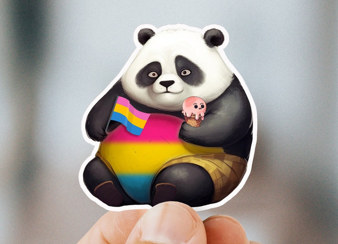 Pansexual Panda Sticker, LGBTQIA+ Pride Sticker, Pride Month Decal - Etsy