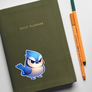 Angry Blue Jay Bird Sticker - Cute Animal Stickers - Perfect Gift for ...