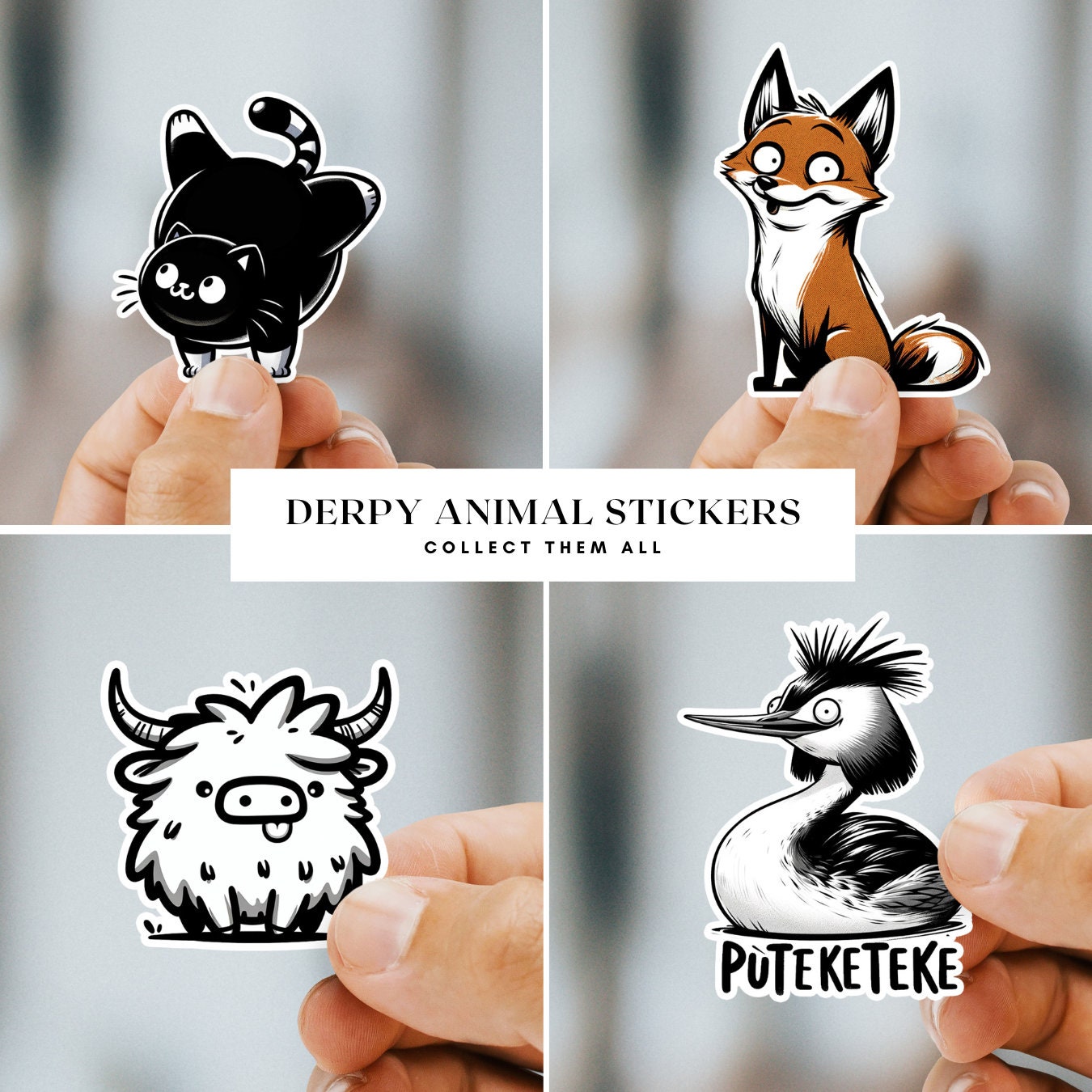 Quirky Platypus Sticker - Cute Derpy Animal Decal for Laptops, Water ...