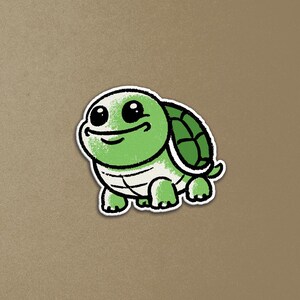 Adorable Turtle Sticker - Turtle Decal for Laptops, Water Bottles ...