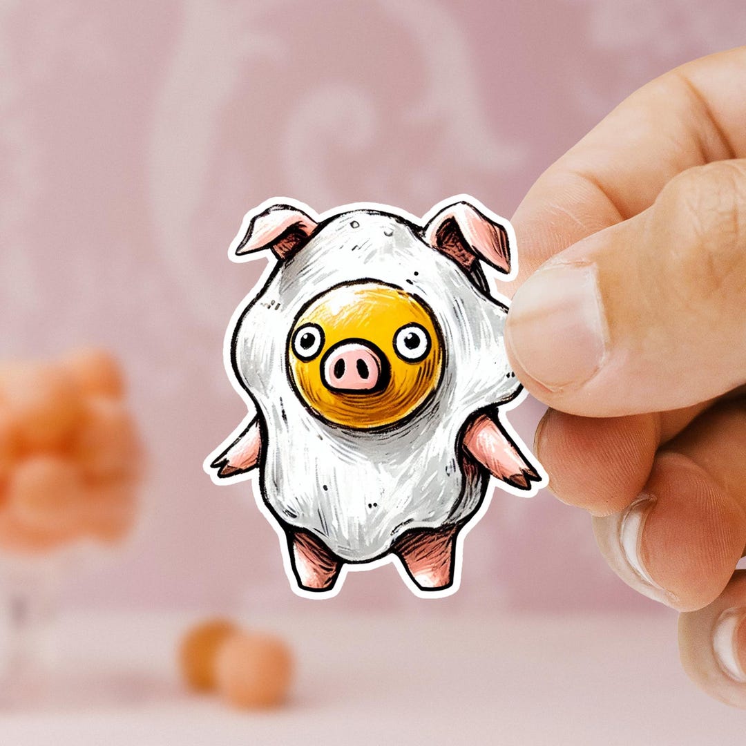 Funny Pig Sticker, Cute Car Decal, Laptop Decal, Animal Stickers - Etsy