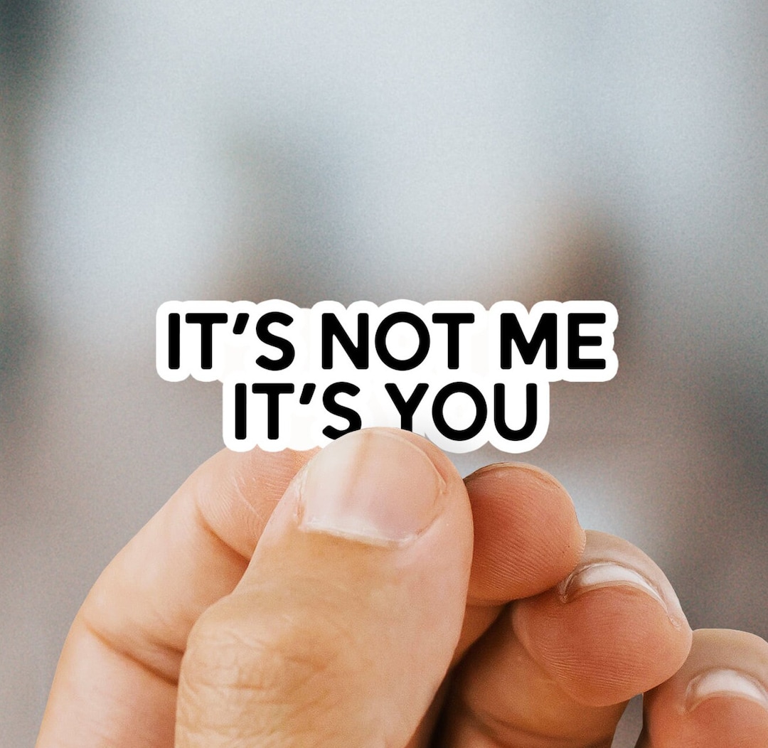 It's Not Me It's You Quote Sticker, Funny Meme Decal, Waterproof Vinyl ...