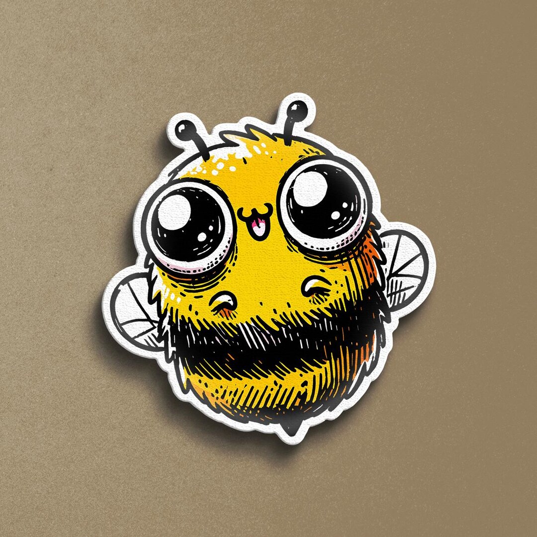 Mini Bee Sticker, Bumblebee Tiny Sticker, Mini Decal, Small Waterproof ...