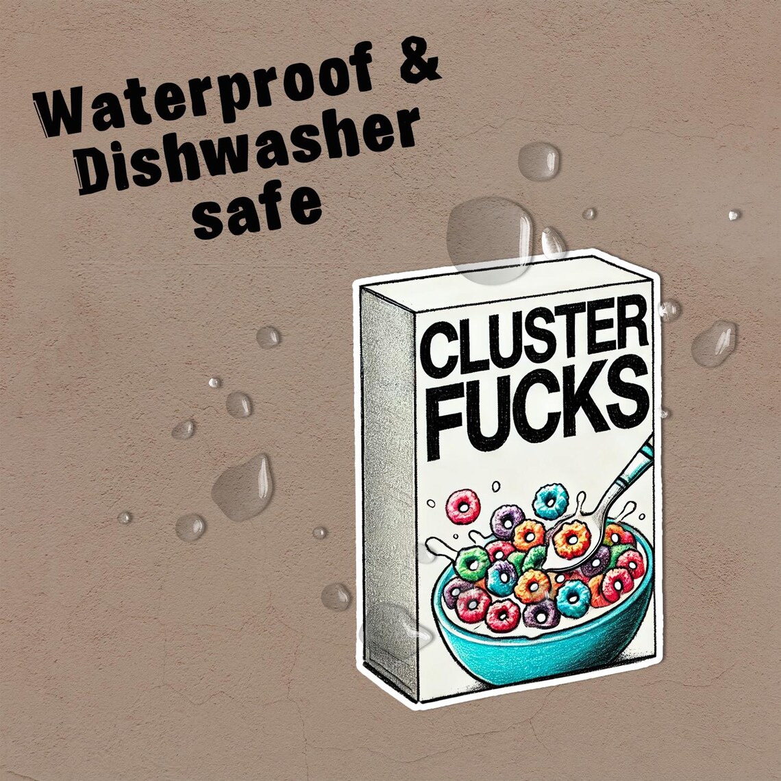 Cluster Fucks Sticker, Funny Retro Meme, Vintage Sarcastic Decal - Etsy