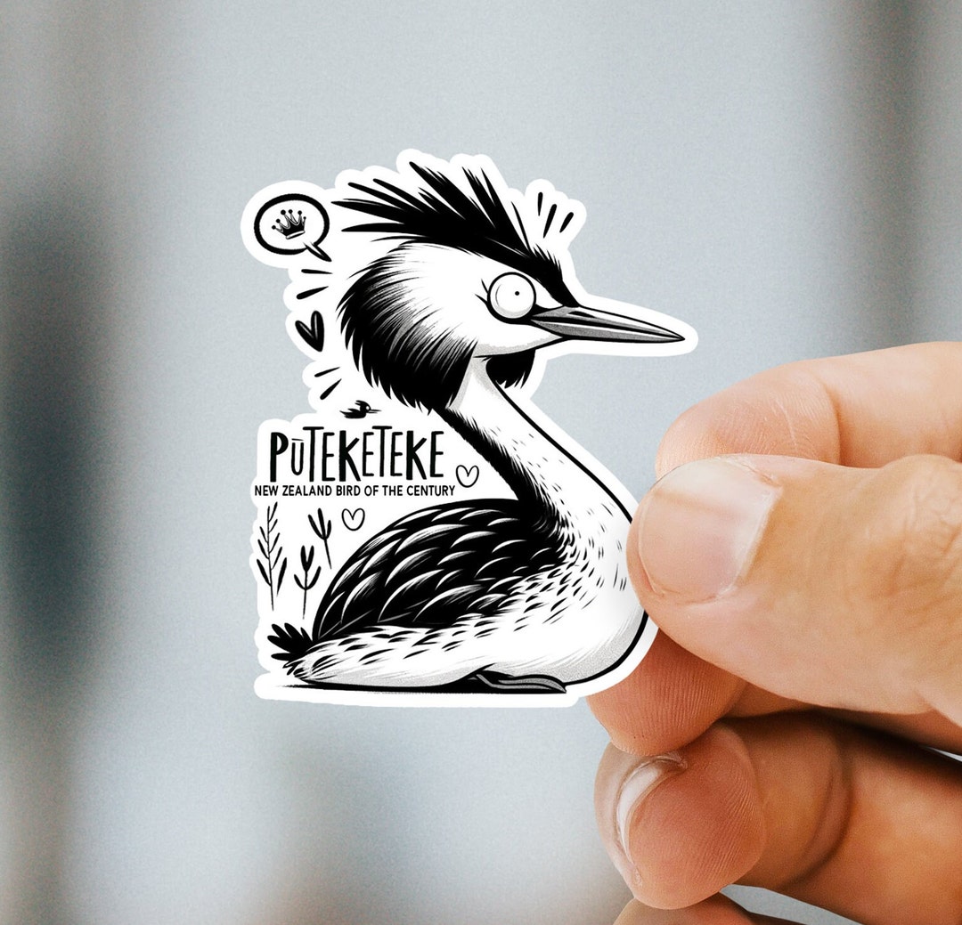 Pūteketeke Bird Sticker - Funny Animal Stickers - Perfect for ...