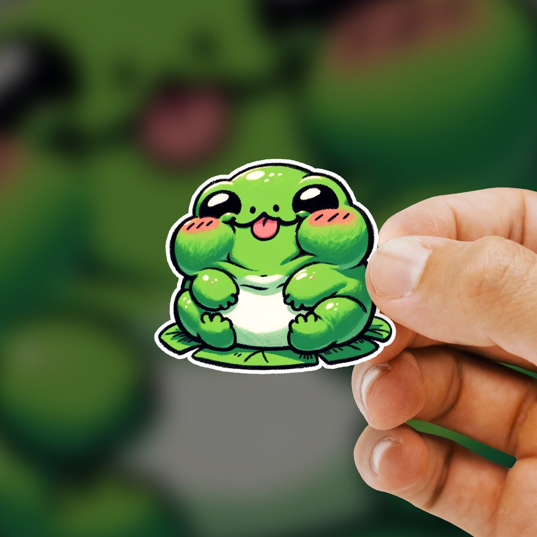 Baby Frog Sticker | Cute Frog Sticker, Waterproof Stickers Matte ...