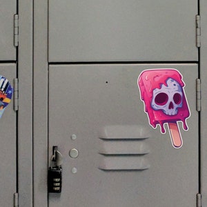 Kawaii Skull Popsicle Vinyl Sticker Quirky Gift for Friends, Fun ...