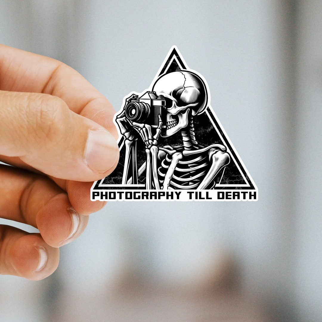 Camera Sticker / Photography Decal / Stickers for Photographers / Skull ...