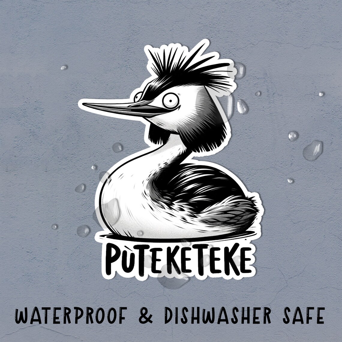 Derpy Pūteketeke Bird Sticker - Funny Animal Stickers - Perfect for ...