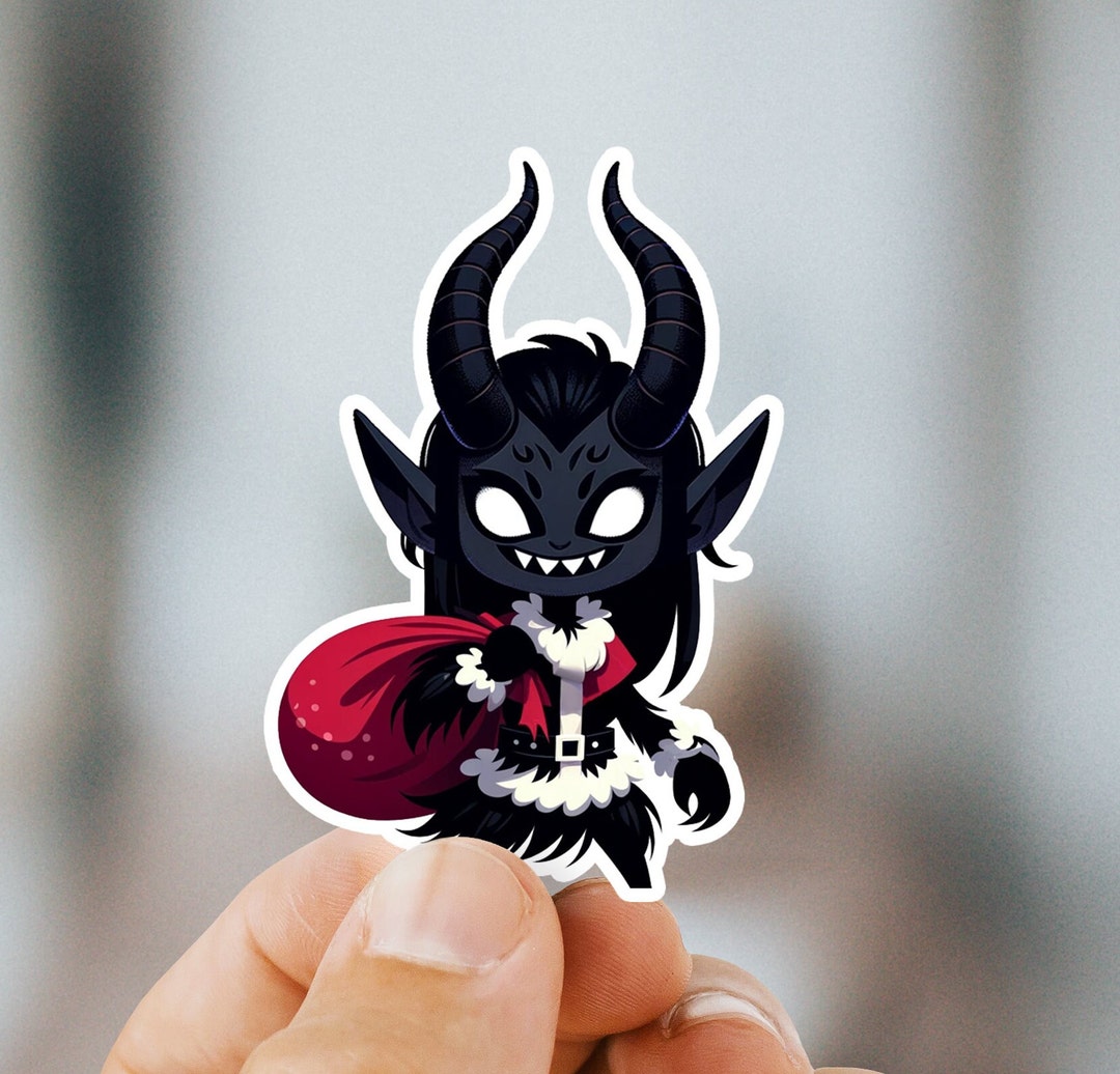 Krampus Christmas Stickers | Tiny Stickers for Christmas Packaging ...