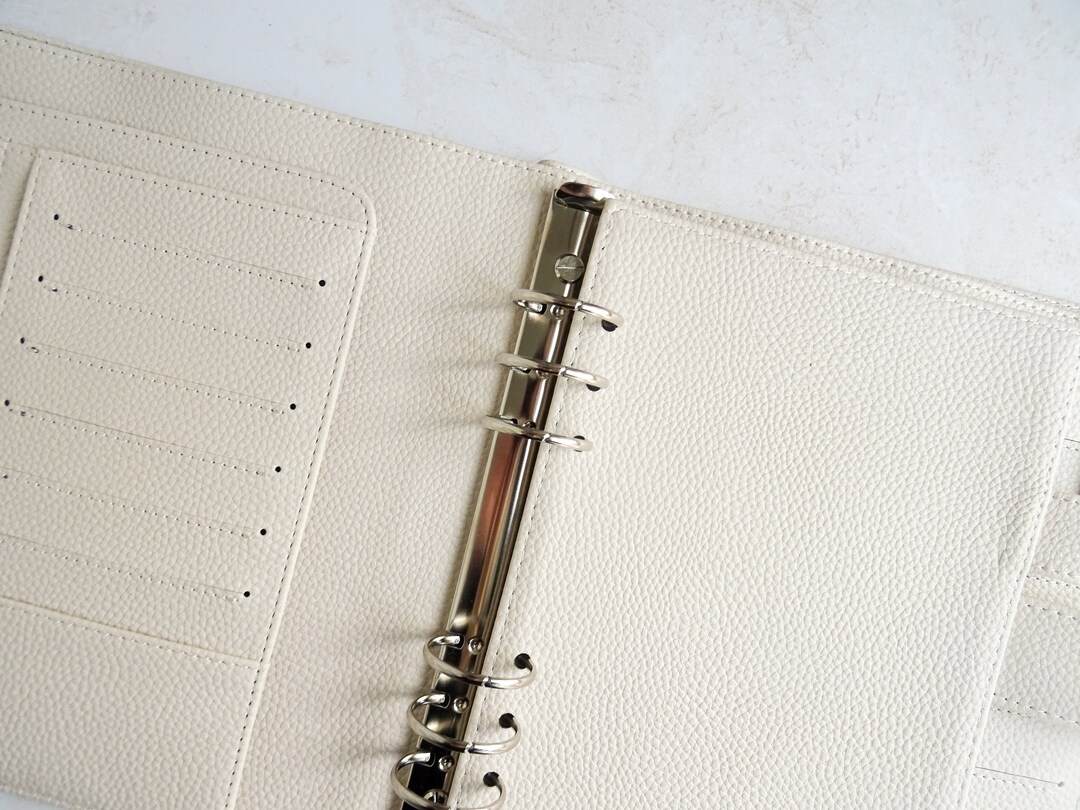 Beige Vegan Planner A5 Ring Planner Organizer A5 Planner Planner Cover ...