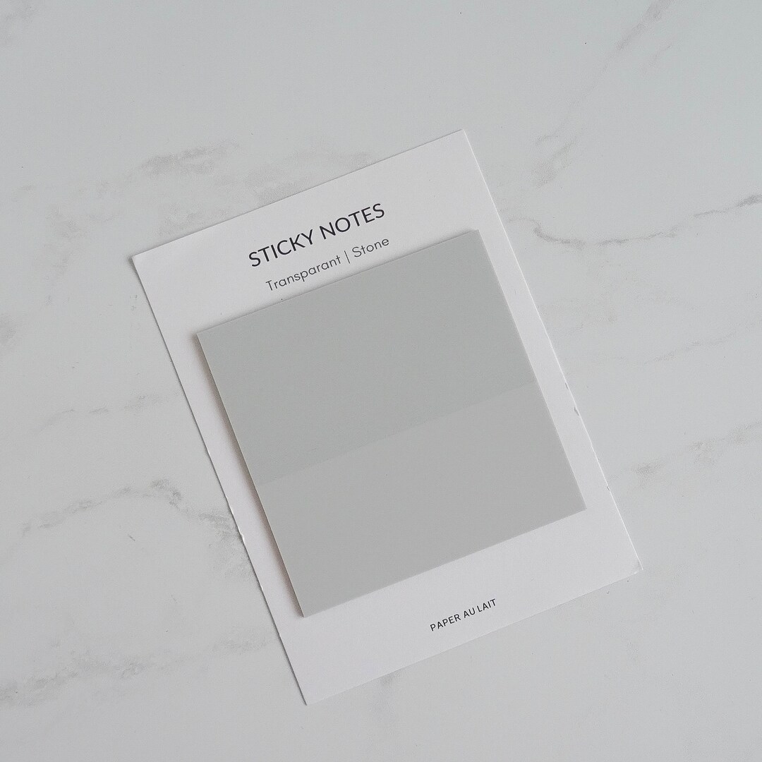 Grey Color Transparent Sticky Notes 7,5 Cm by 7,5 Cm Clear Sticky Notes ...