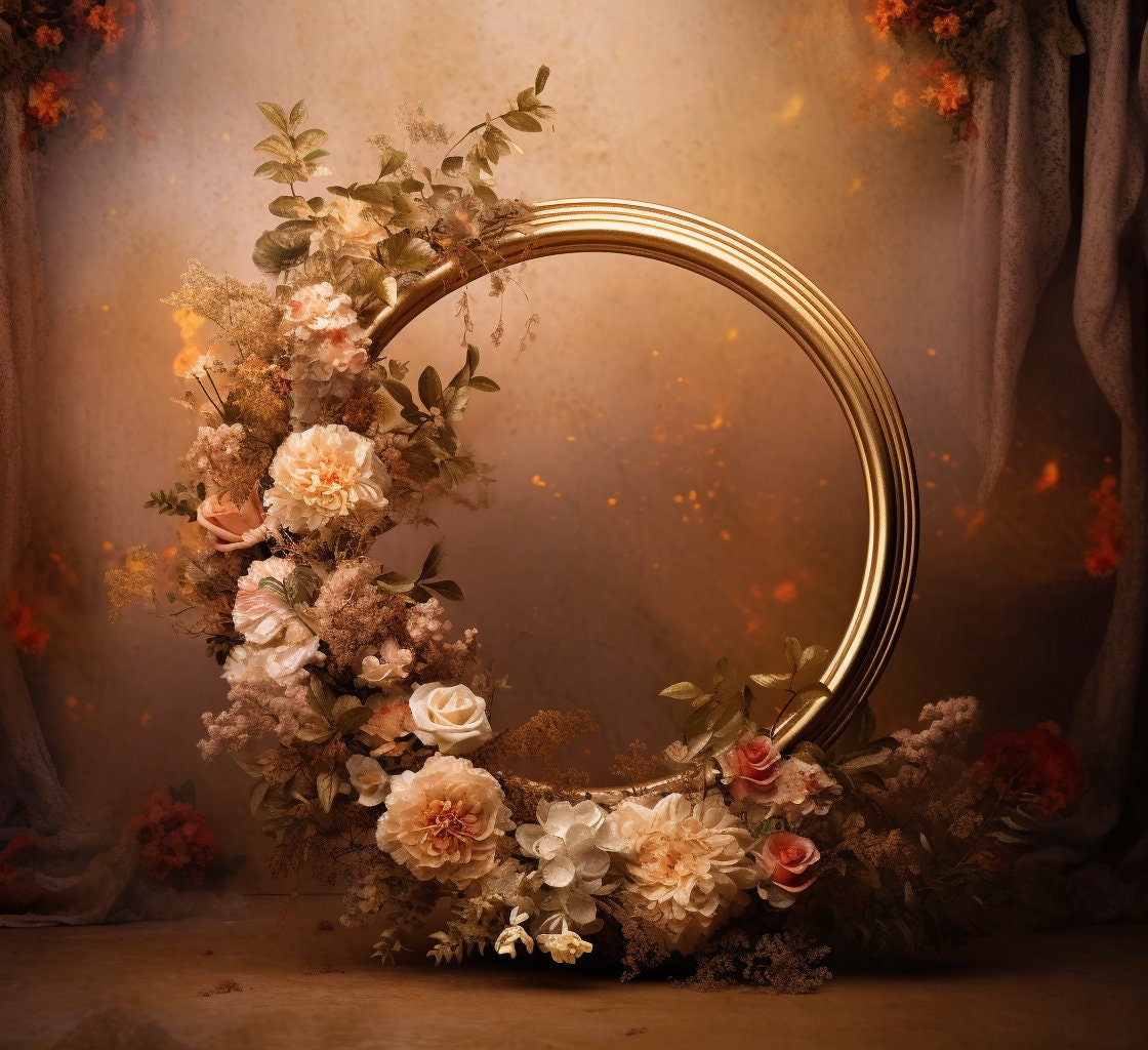 Floral Ring Digital Backgrounds Perfect for Stunning Maternity ...