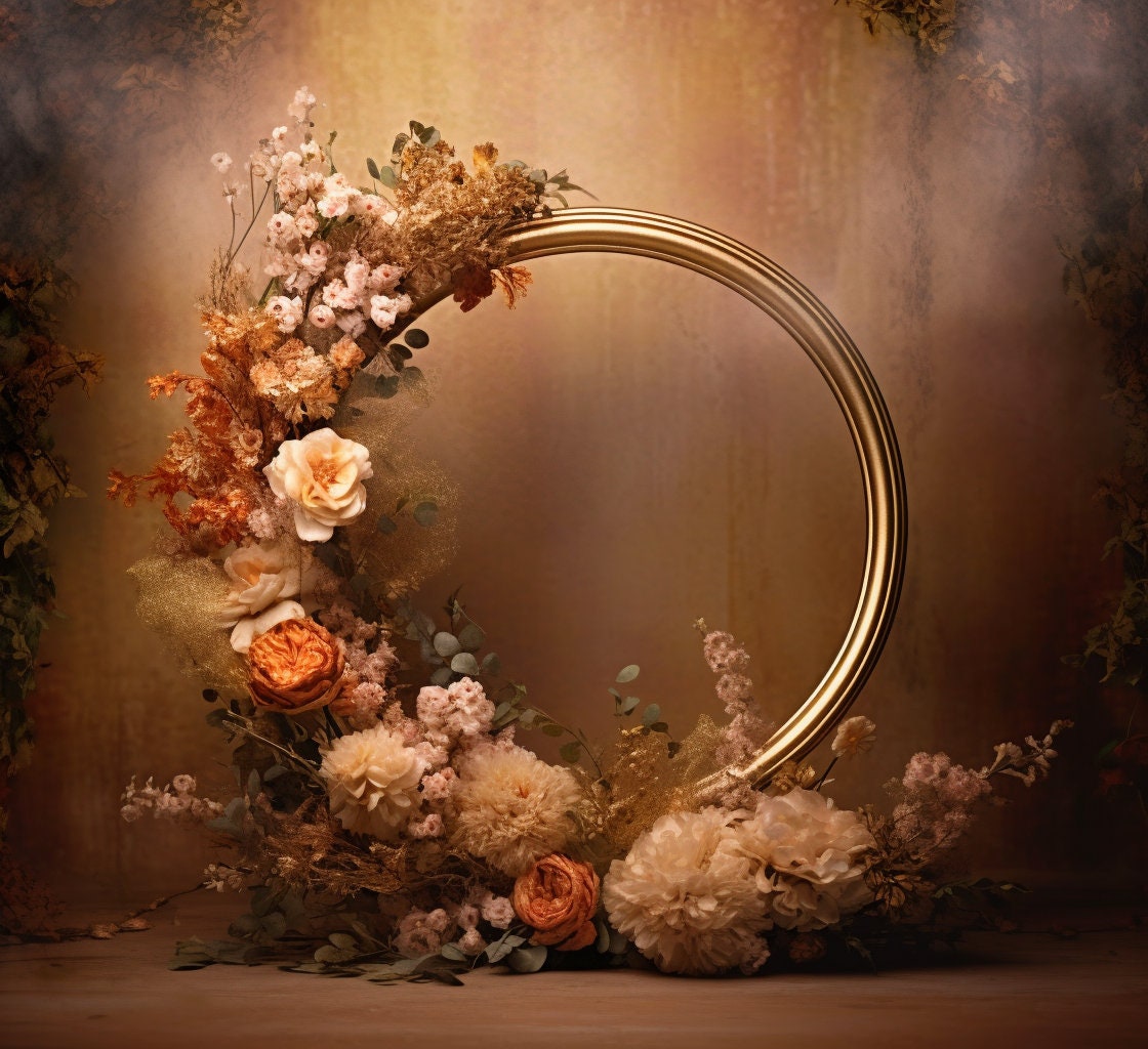 Floral Ring Digital Backgrounds Perfect for Stunning Maternity ...