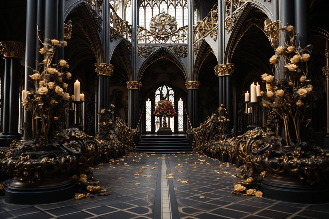 Gothic Elegant Mansion Digital Background. Perfect for Your Adams ...