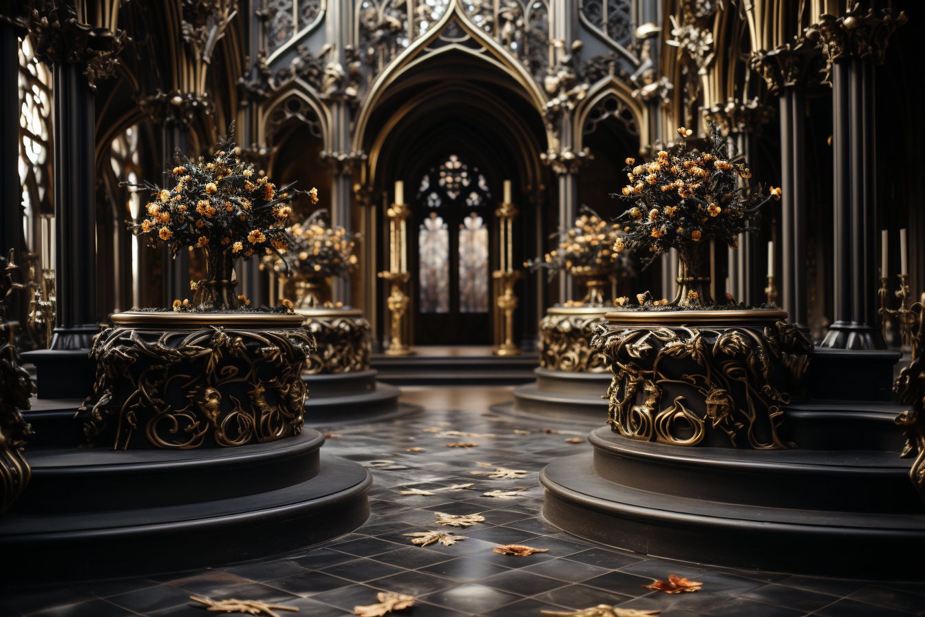 Gothic Elegant Mansion Digital Background. Perfect for Your Adams ...