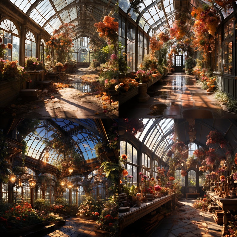 Step Into a Lush Enchanting World With These Greenhouse Digital ...