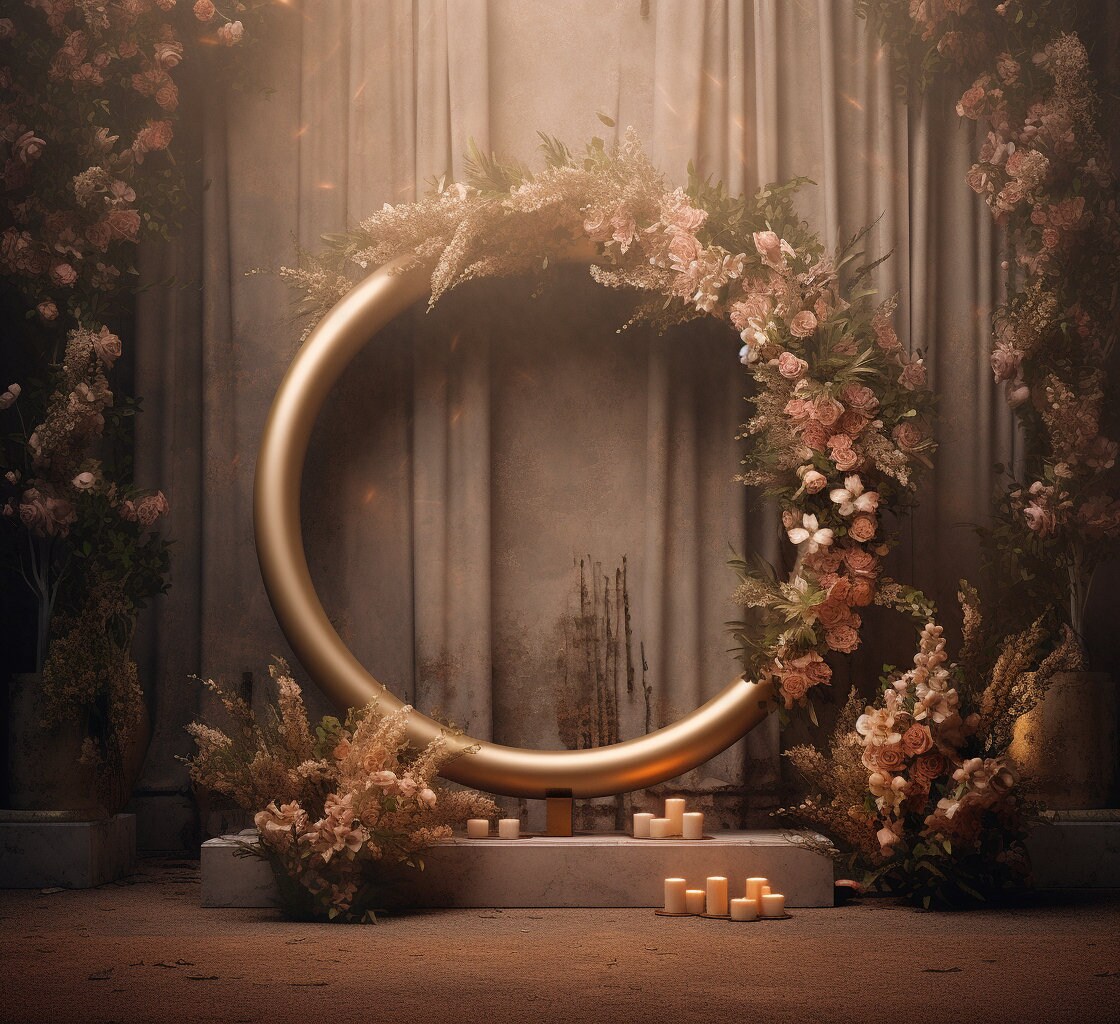 Floral Ring Digital Backgrounds Perfect for Stunning Maternity - Etsy