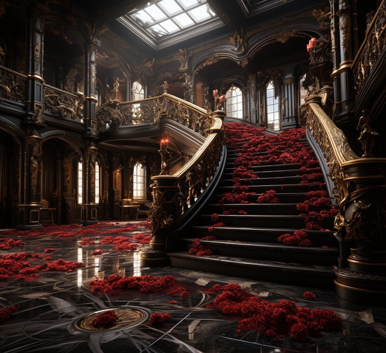 Romantic Goth Digital Backgrounds: Marble & Gold (digital Composite) - Etsy