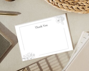 Thank You Flat Notecards Thank You Stationery Thank You - Etsy